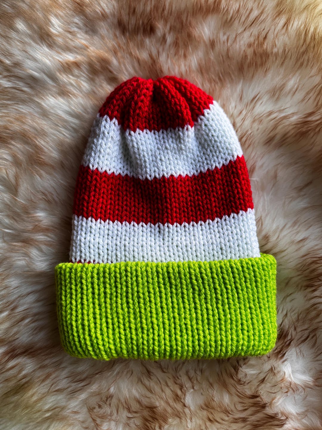 Grinch Inspired Relaxed Fit Slouchy Beanie - Knit, Winter, Hat, Yarn - Etsy