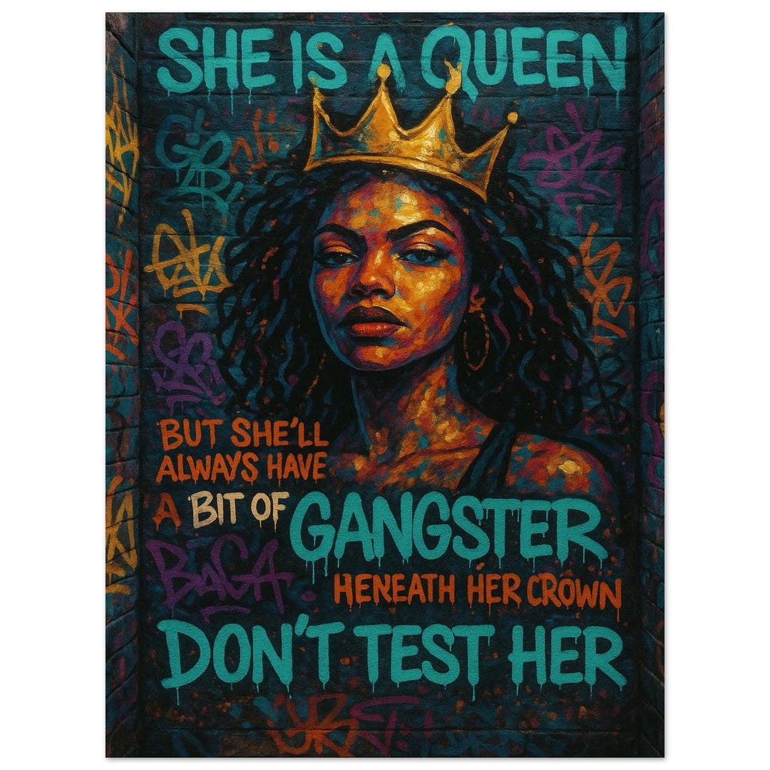 Dark Royal Graffiti Vibes - Art Print - Etsy