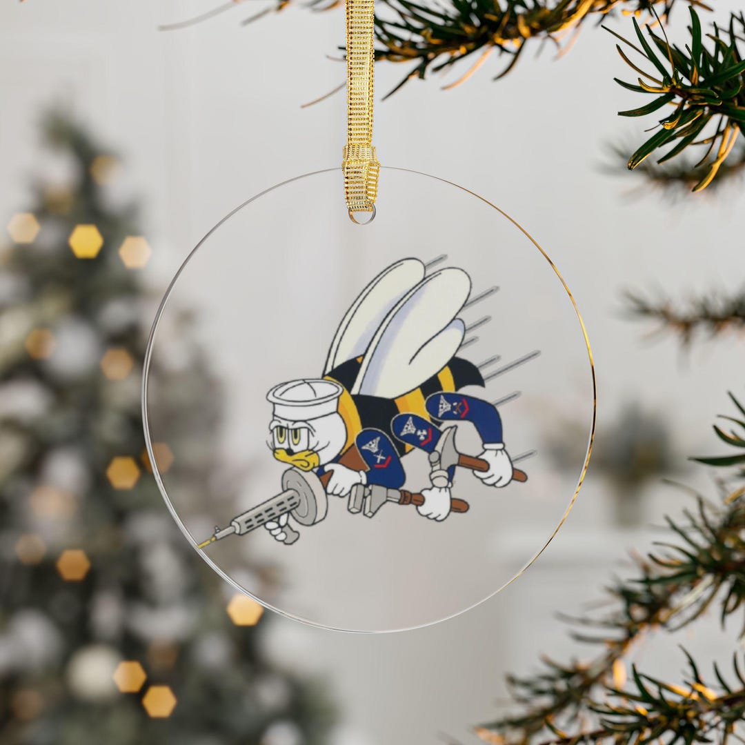 Clear Seabee Acrylic Ornament Navy Seabees for Christmas Tree or Car ...