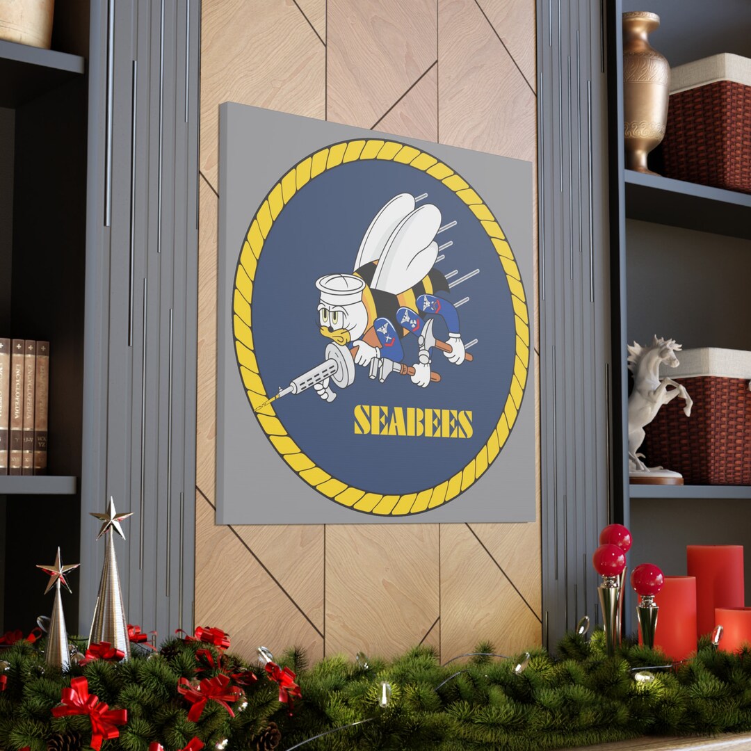 Seabee US Navy Seabees Logo Canvas Gallery Wraps Multipe Sizes - Etsy