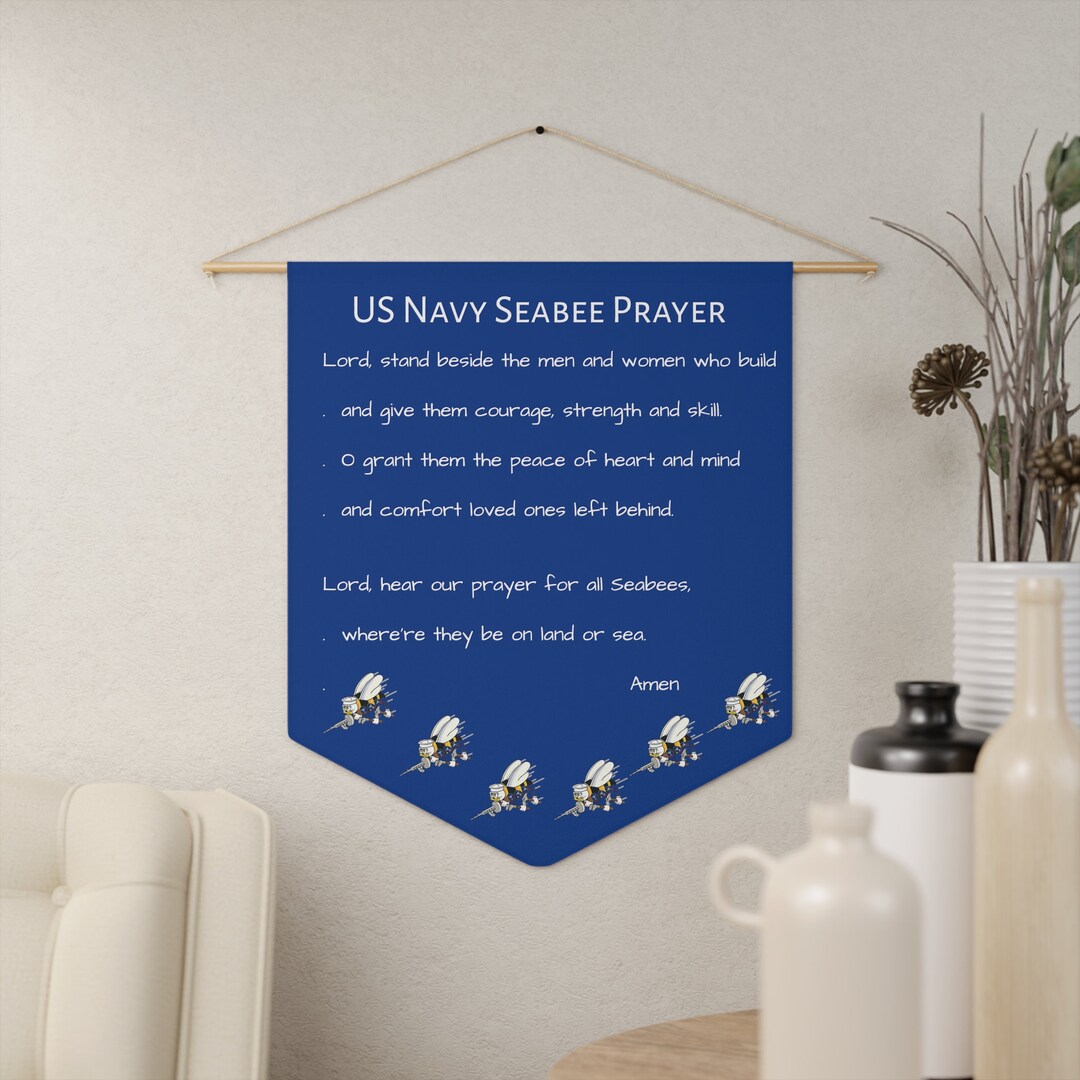 Seabee Prayer Pennant for Display in Man Cave or She Shed - Etsy