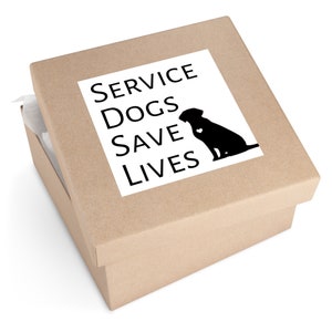 Service Dogs Save Lives Square Stickers, Indoor\outdoor Decal Lab ...