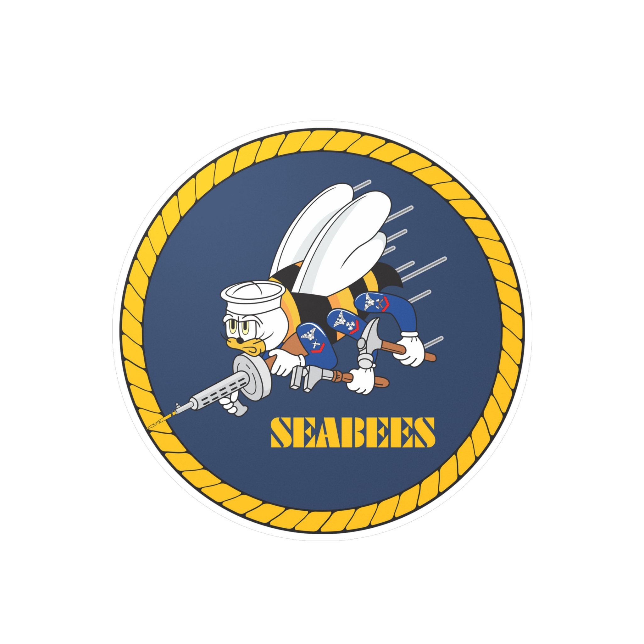 Seabees Vinyl Decals 4 Sizes Seabee Sticker - Etsy