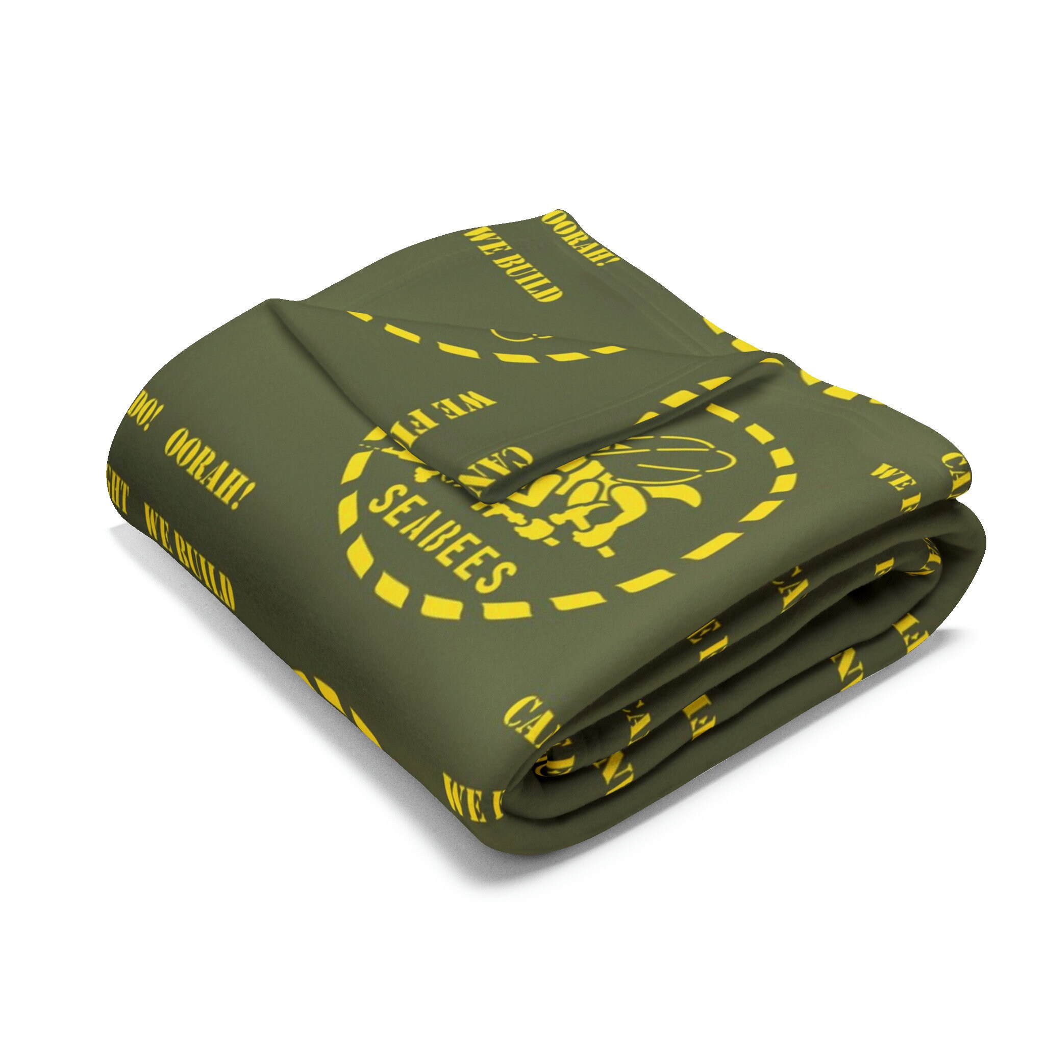 OD Green Seabees Blanket Arctic Fleece in 3 Sizes Stencil Logo - Etsy