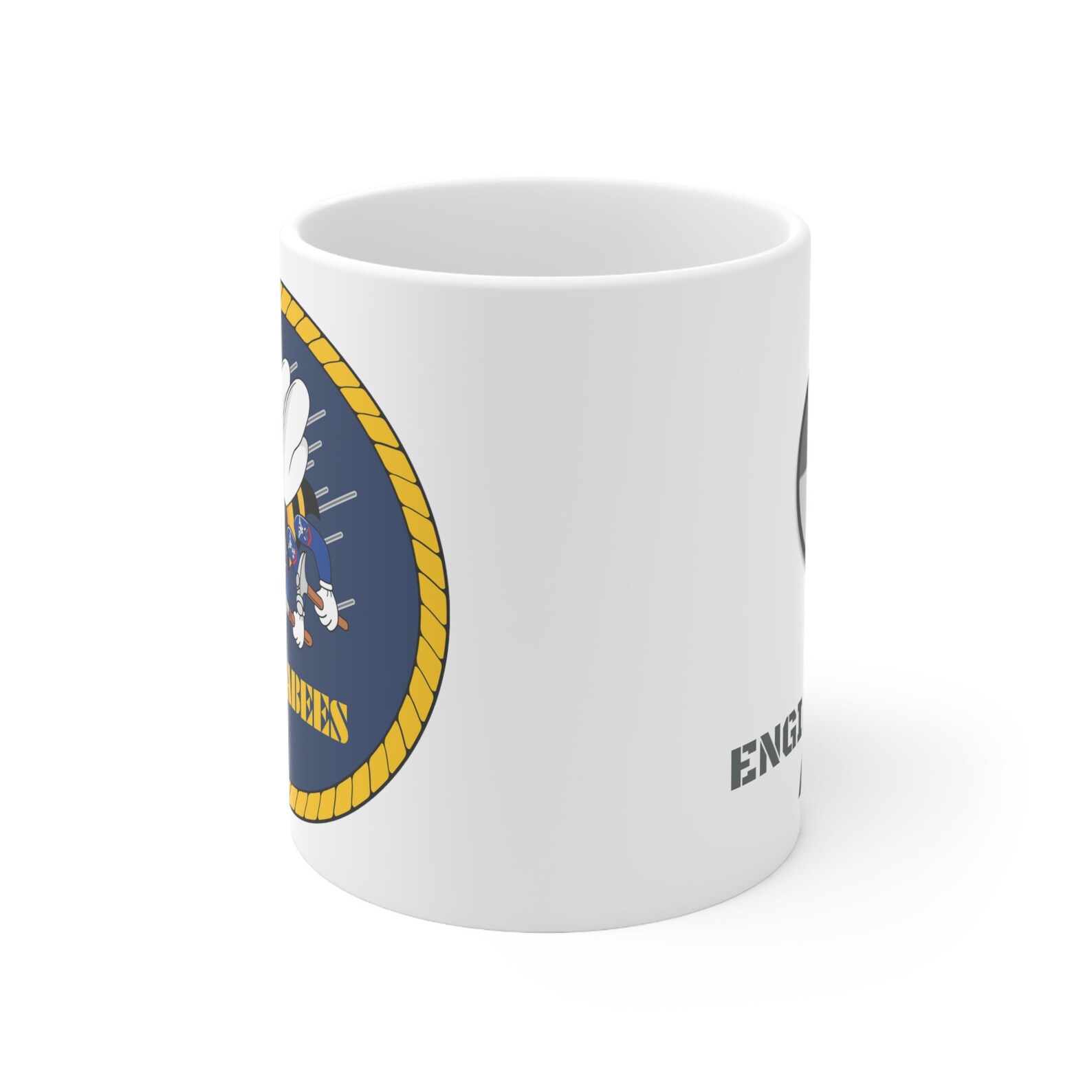 Double Sided Seabees Logo, EA Engineering Aide Rating, OF13, Ceramic ...