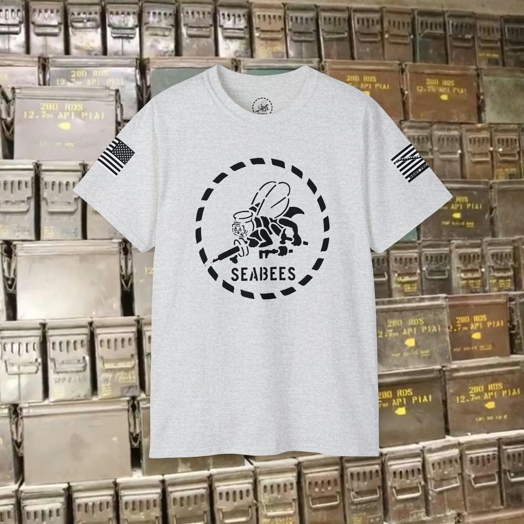 Seabee Stencil Logo Unisex Ultra Cotton Tee US Navy Seabees US - Etsy