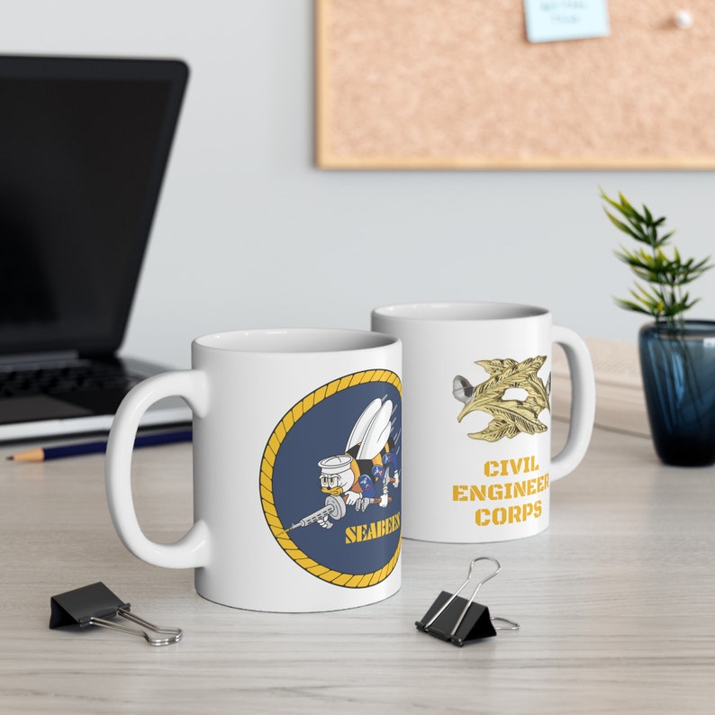 Double Sided Seabees Logo CEC Officer Civil Engineer Corps - Etsy