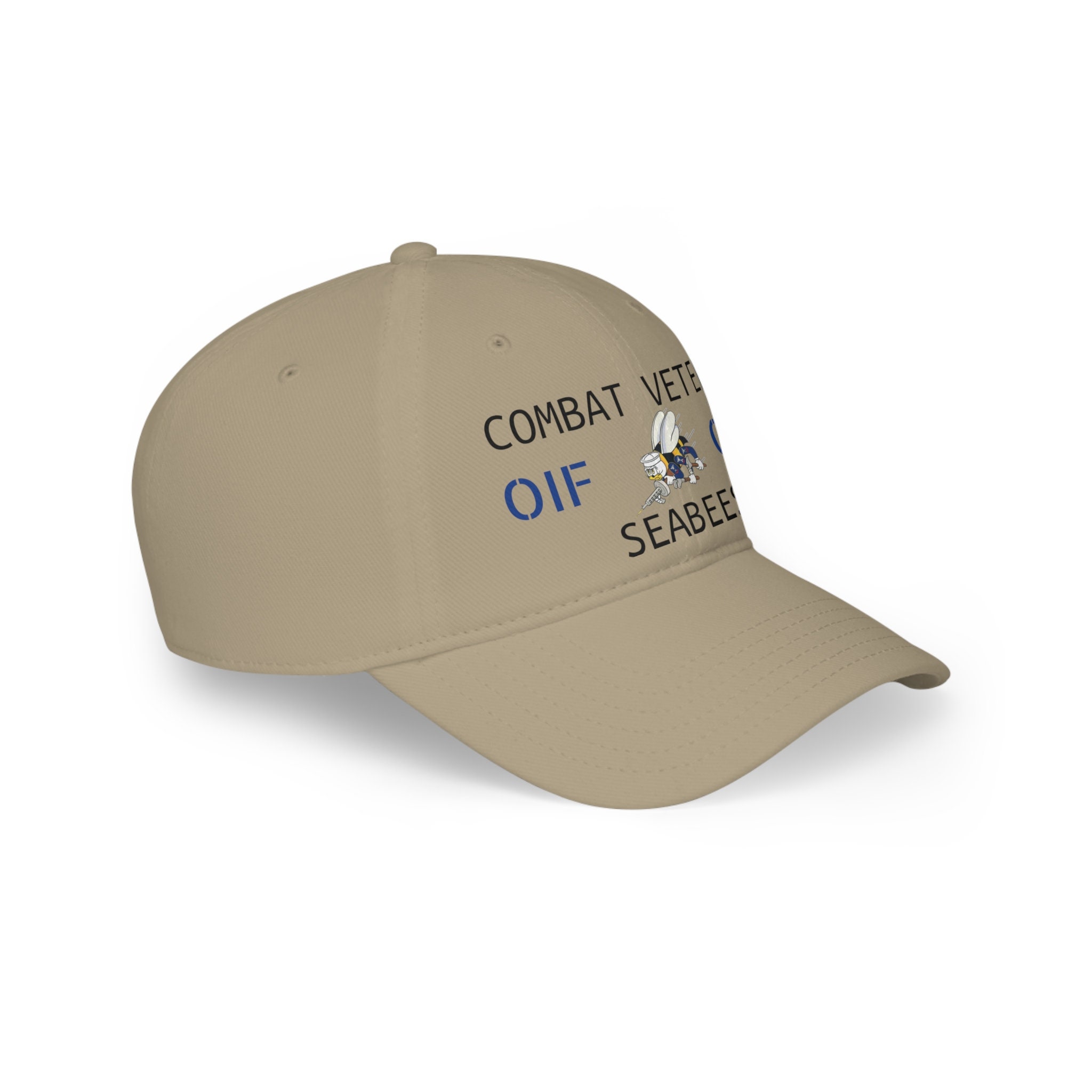 Combat Veteran OIF OEF Seabees Logo Low Profile Baseball Cap - Etsy