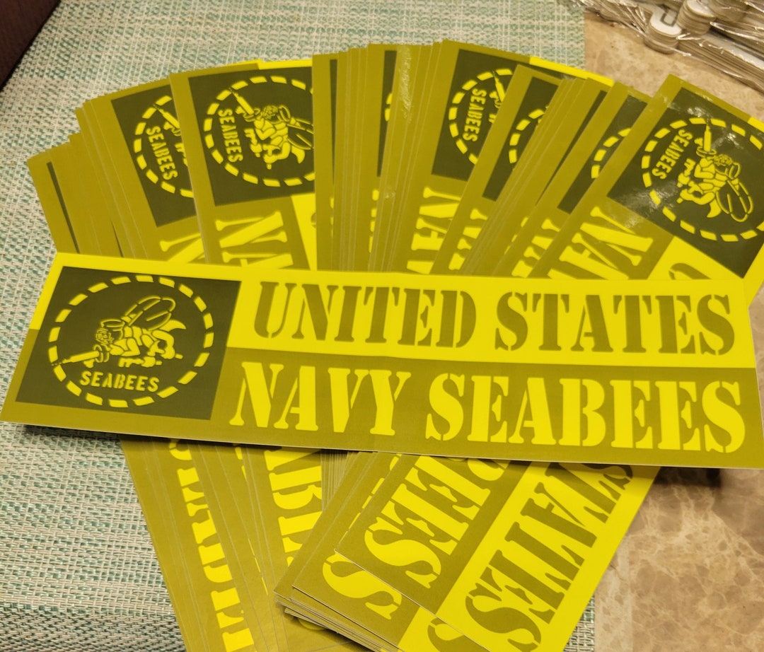 Seabee Stencil Bumper Sticker CESE - Etsy