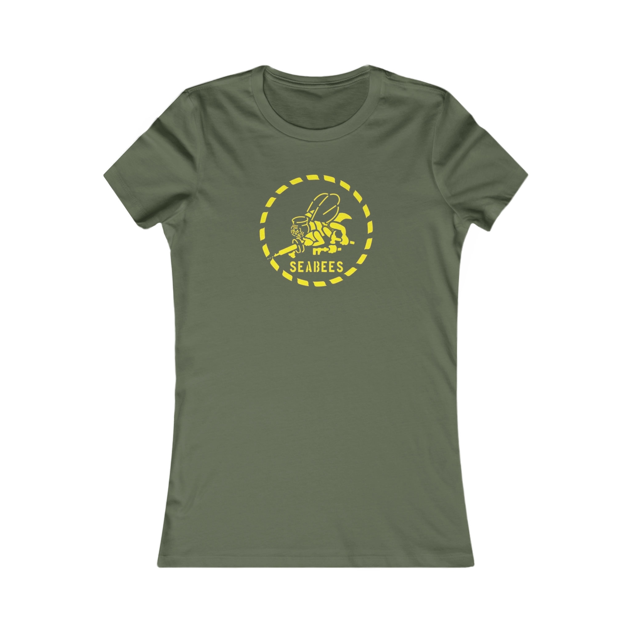 Lady CESE OD Green Yellow Stencil Seabees Logo Women's Favorite Tee - Etsy