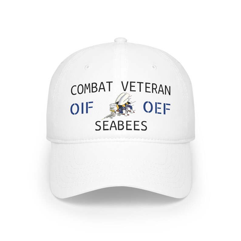 Combat Veteran OIF OEF Seabees Logo Low Profile Baseball Cap - Etsy