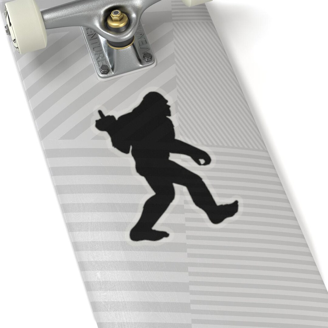 Sasquatch Bigfoot Middle Finger Stickers, Funny Prank Decal, Yeti Humor ...