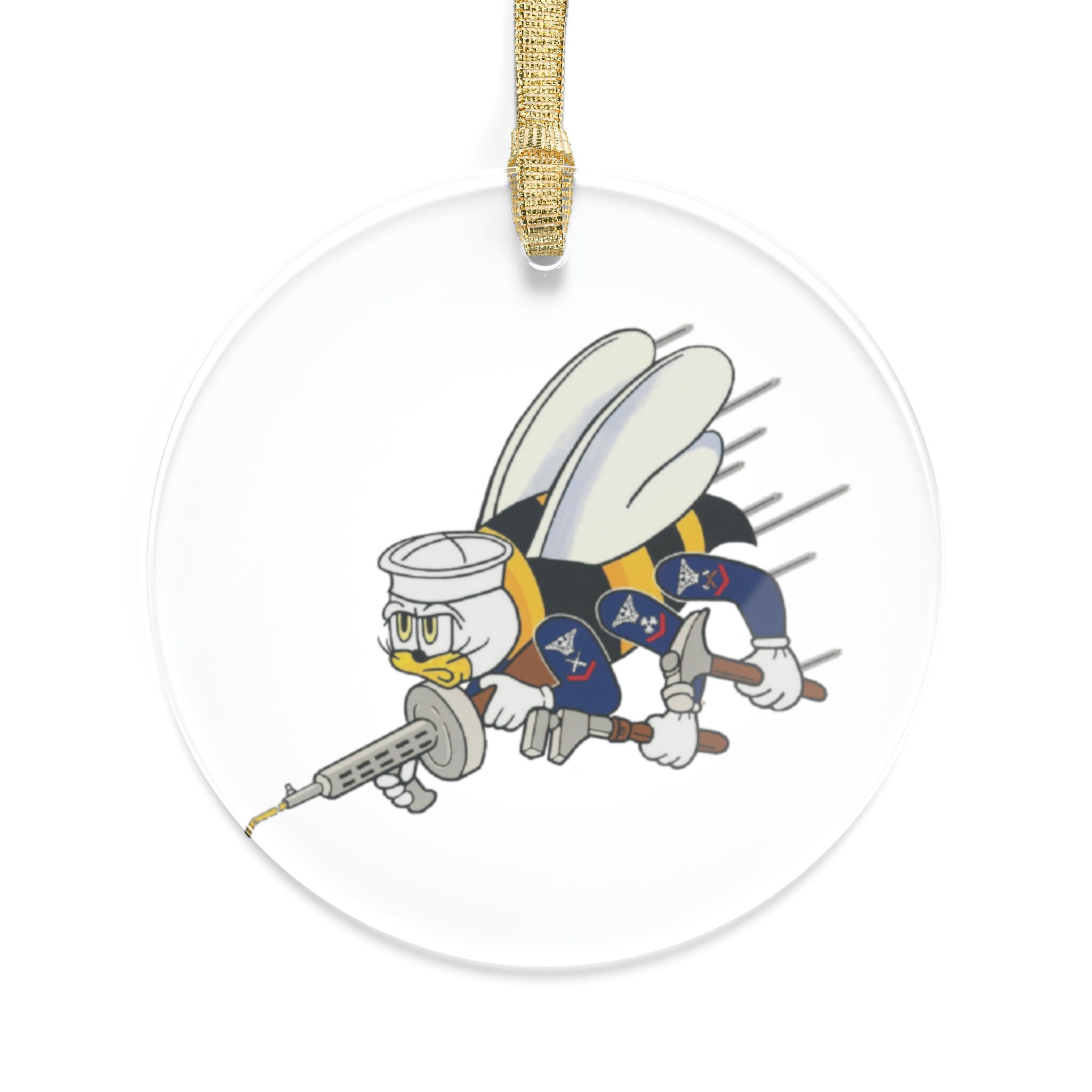 Clear Seabee Acrylic Ornament Navy Seabees for Christmas Tree or Car ...