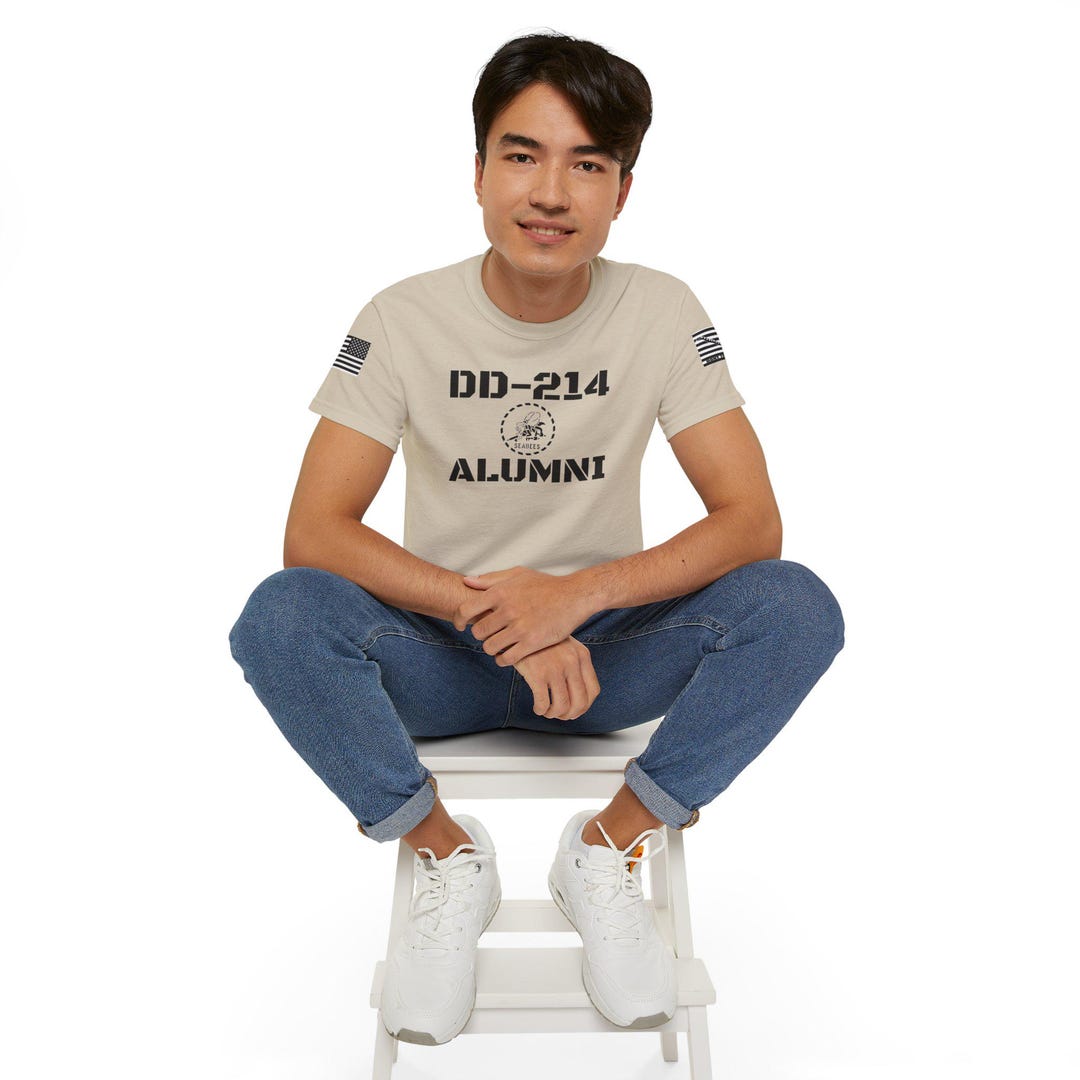 DD-214 Alumni Seabee Stencil Logo Unisex Ultra Cotton Tee Navy Seabees ...