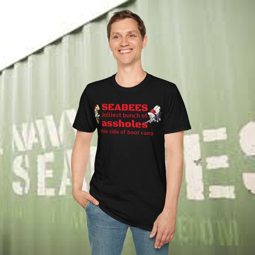 Seabees Jolliest Bunch of Assholes T-shirt, Funny Seabee Phoebe Logo ...