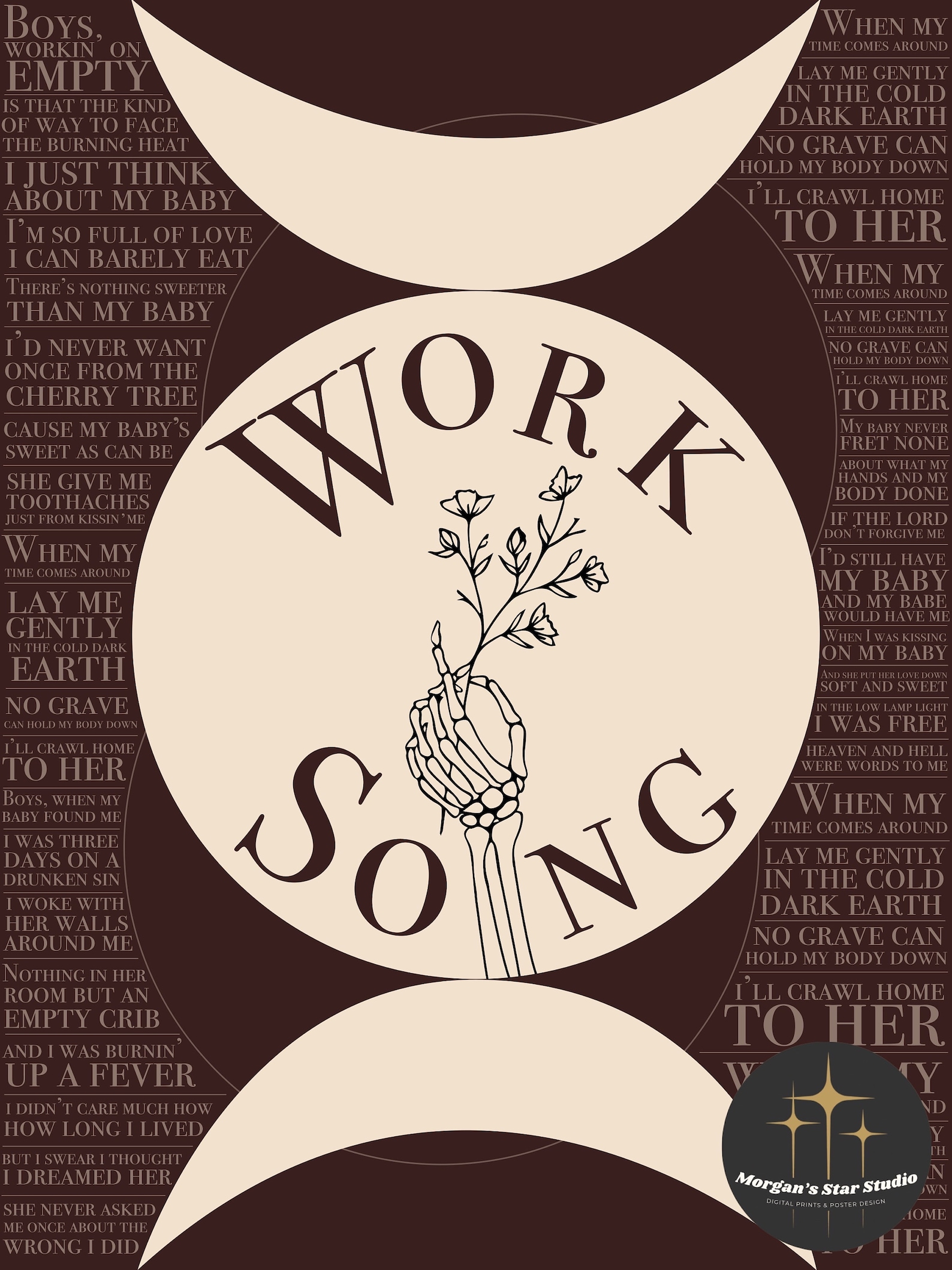 Work Song by Hozier Full Lyrical Poster - Etsy