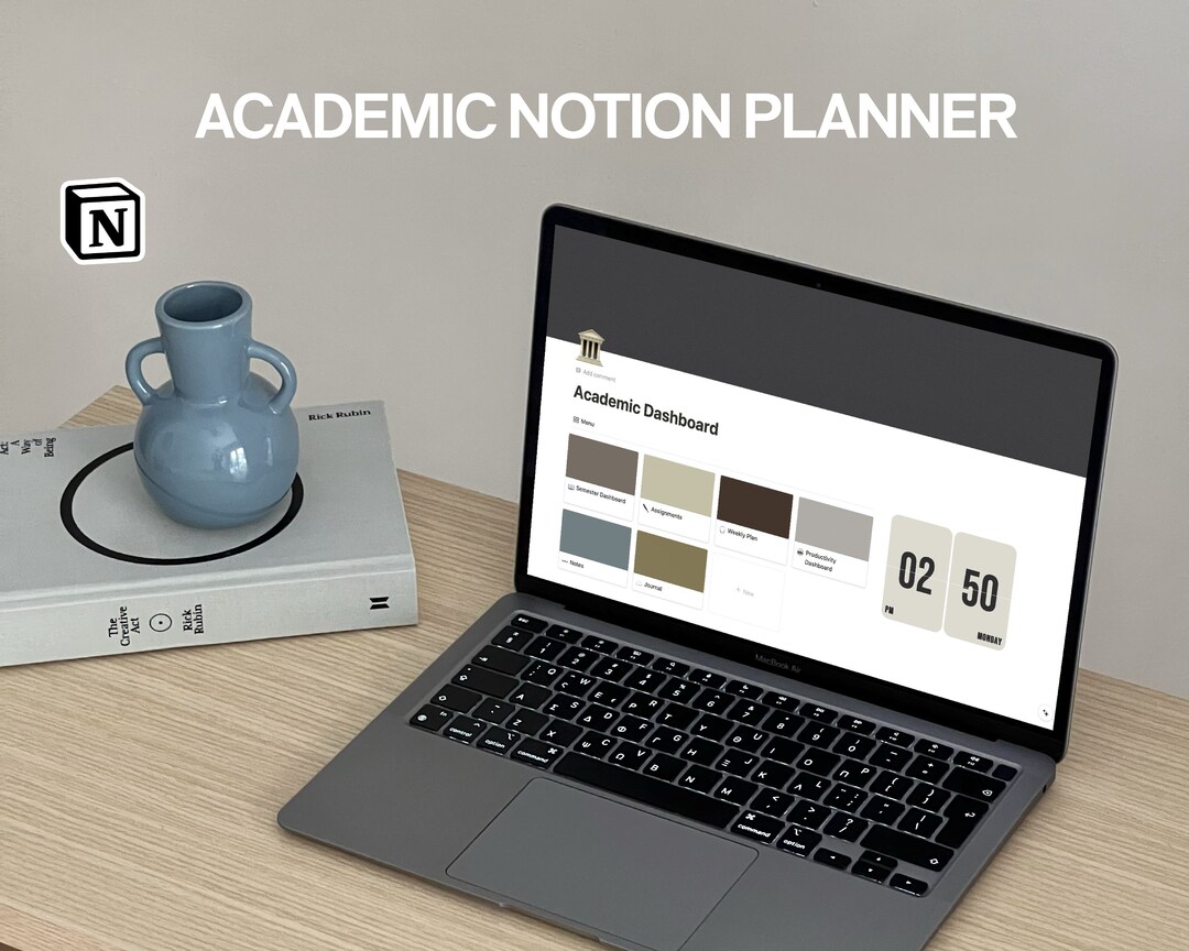 Academic Notion Planner | Student Notion Template | Simple Notion Planner for School, University ...
