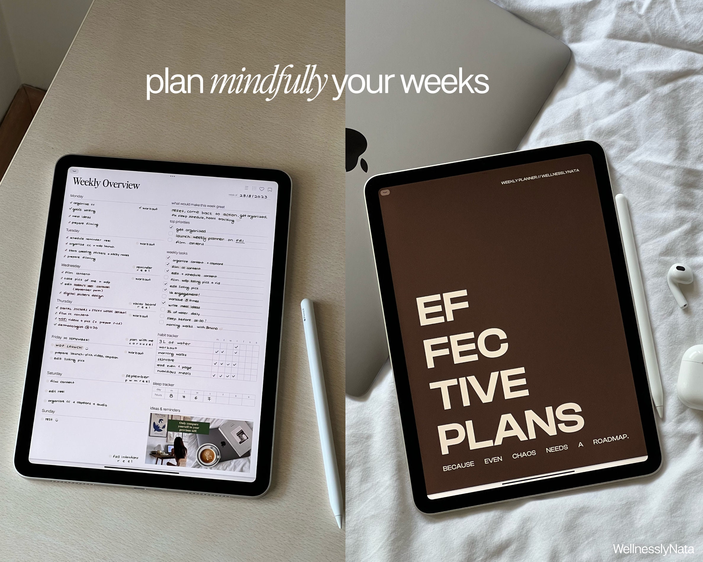 Weekly Digital Planner Weekly Planner for Goodnotes, Notability Etc ...