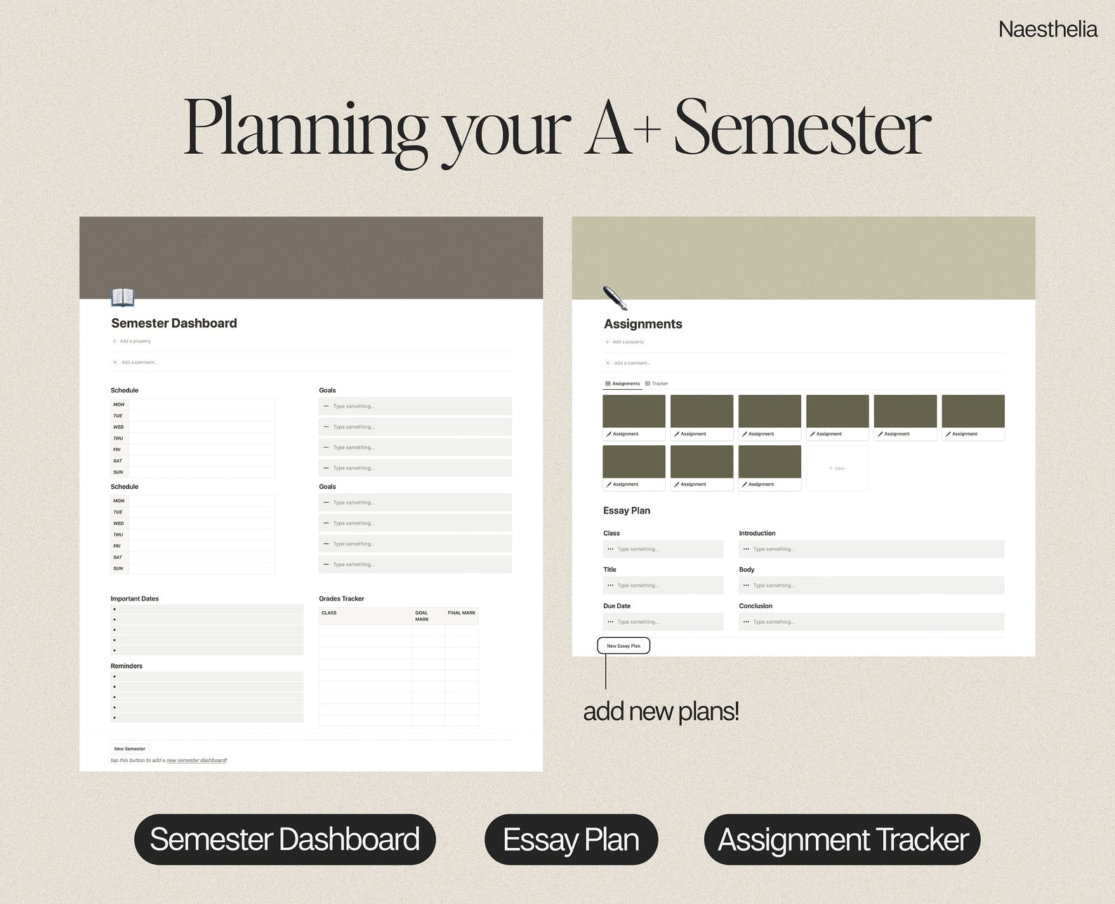 Academic Notion Planner | Student Notion Template | Simple Notion ...