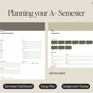 Academic Notion Planner | Student Notion Template | Simple Notion ...