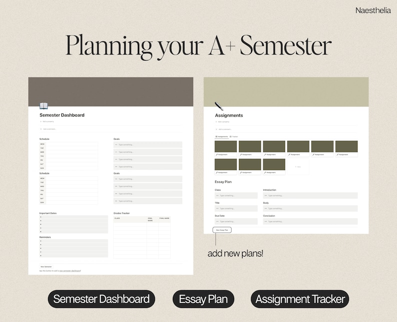 Academic Notion Planner | Student Notion Template | Simple Notion ...
