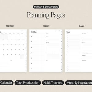 2026 Digital Planner | Monthly, Weekly, Daily Planner Templates for ...