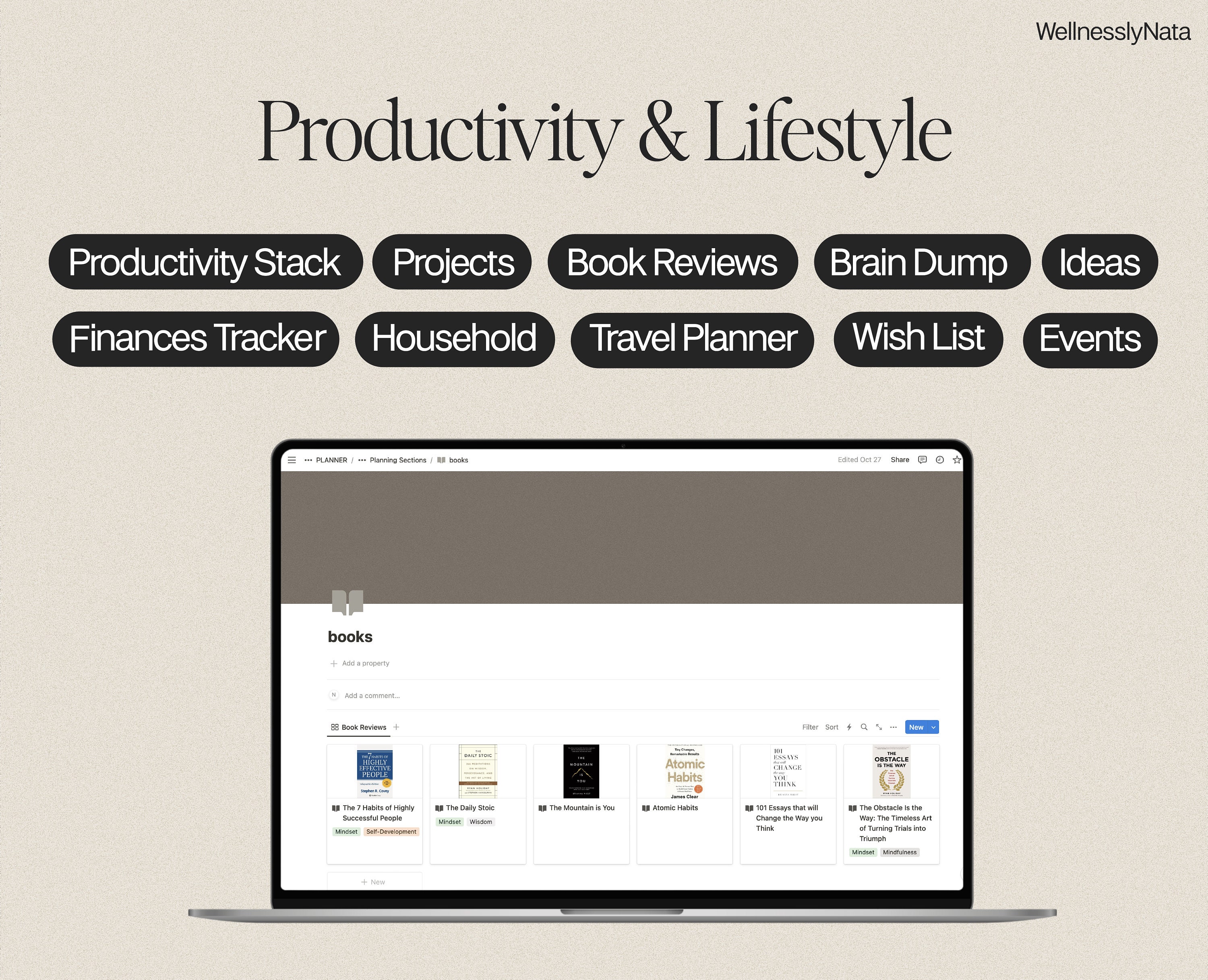 Notion Template | All in One Notion Planner | Simple Notion Planner ...