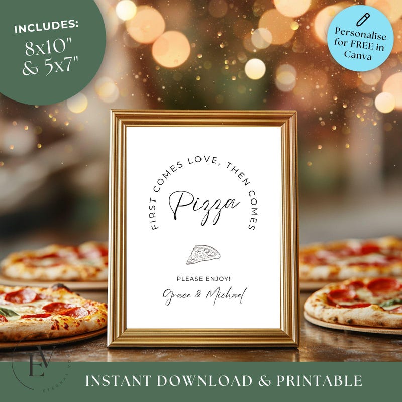 Pizza Wedding Sign - Etsy