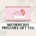 Happy Mothers Day Gift Tags | Printable Mothers Day Gift Tag | Happy ...