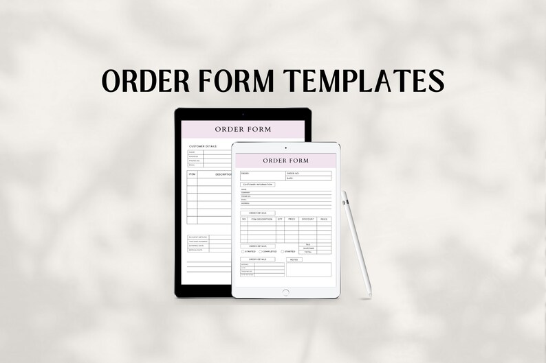 Order Form Template Simple Order Form Template Order Form - Etsy