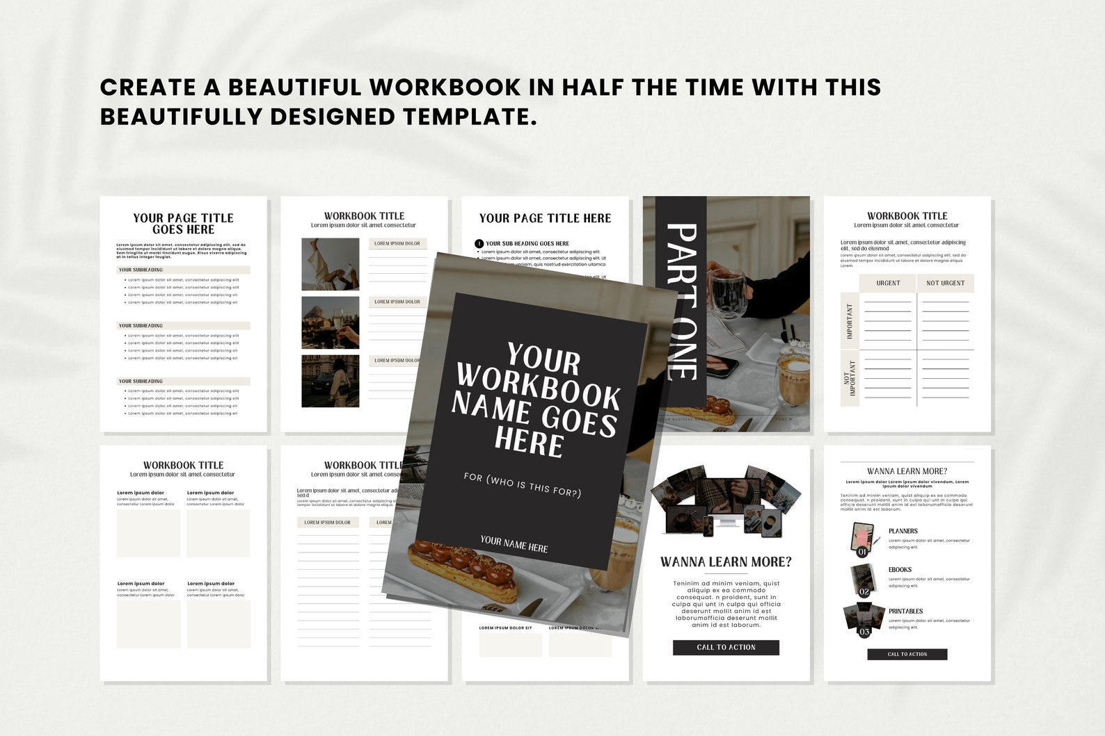 Workbook Template | Canva Workbook | Canva Templates | Coaching ...