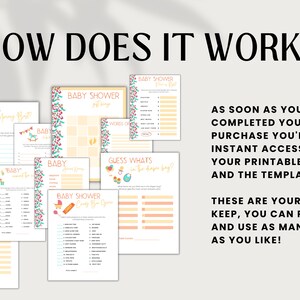 Editable Baby Shower Games Canva | Baby Shower Game | Baby Shower ...