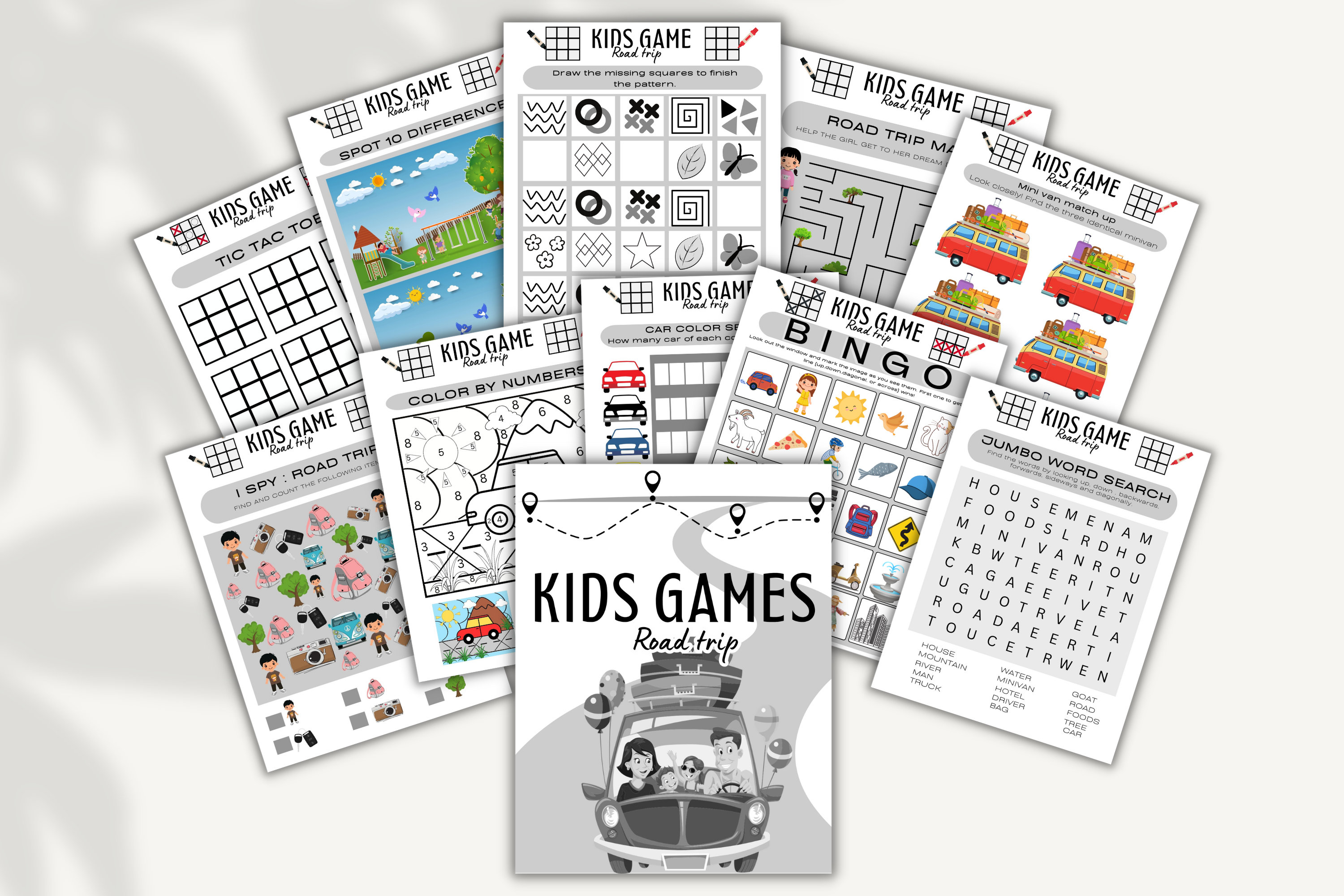 Road Trip Games | Printable Road Trip Games | Road Trip Games for Kids ...
