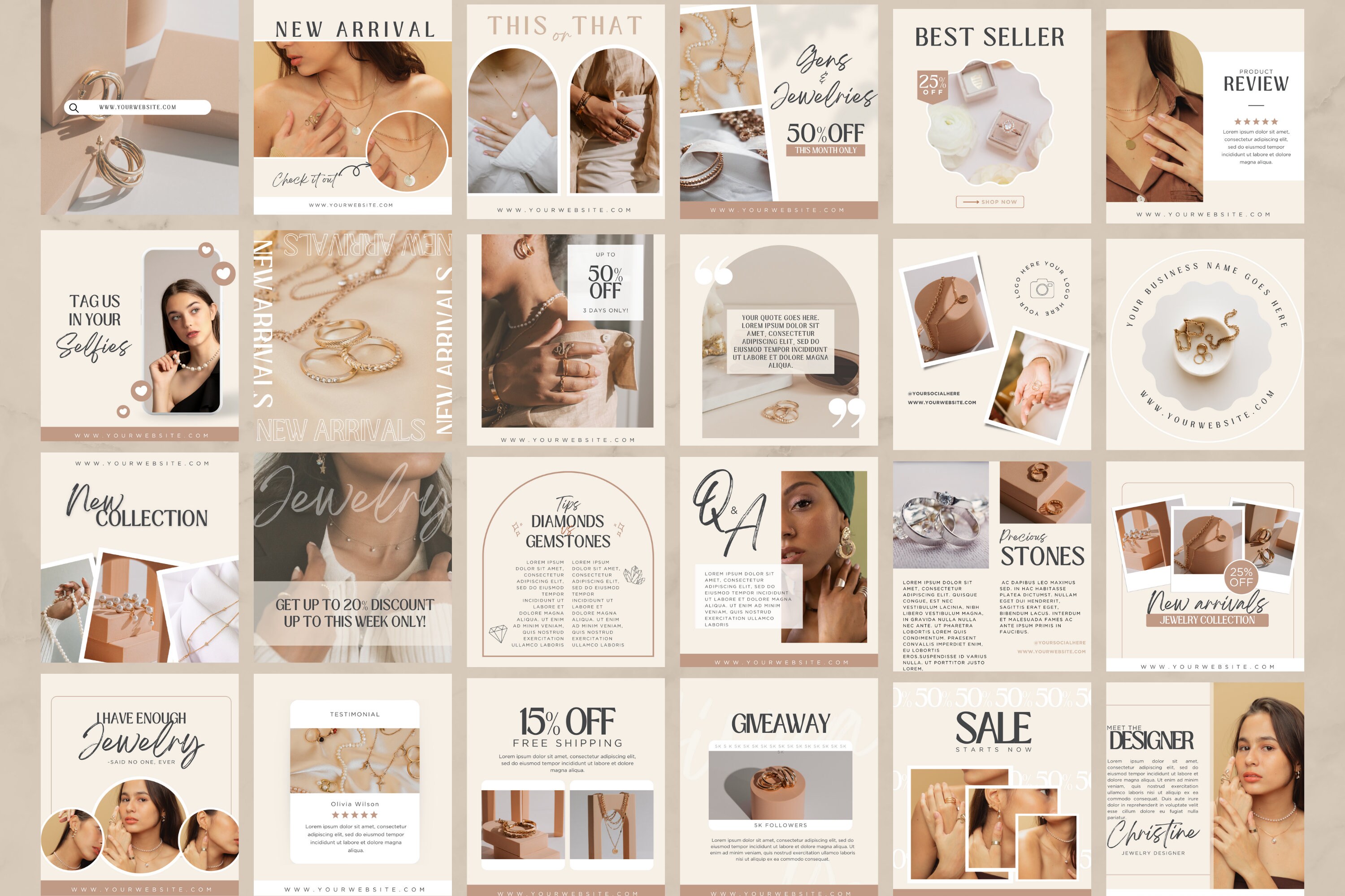 Instagram Post for Jewellery | Instagram Post Template Jewelry |jewelry ...