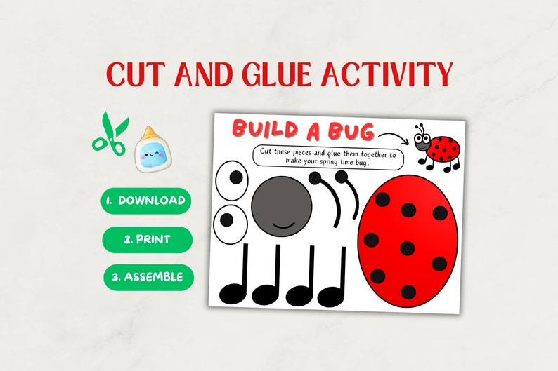 Cut and Glue | Preschool Worksheet | Preschool Activity | Cut and Paste ...