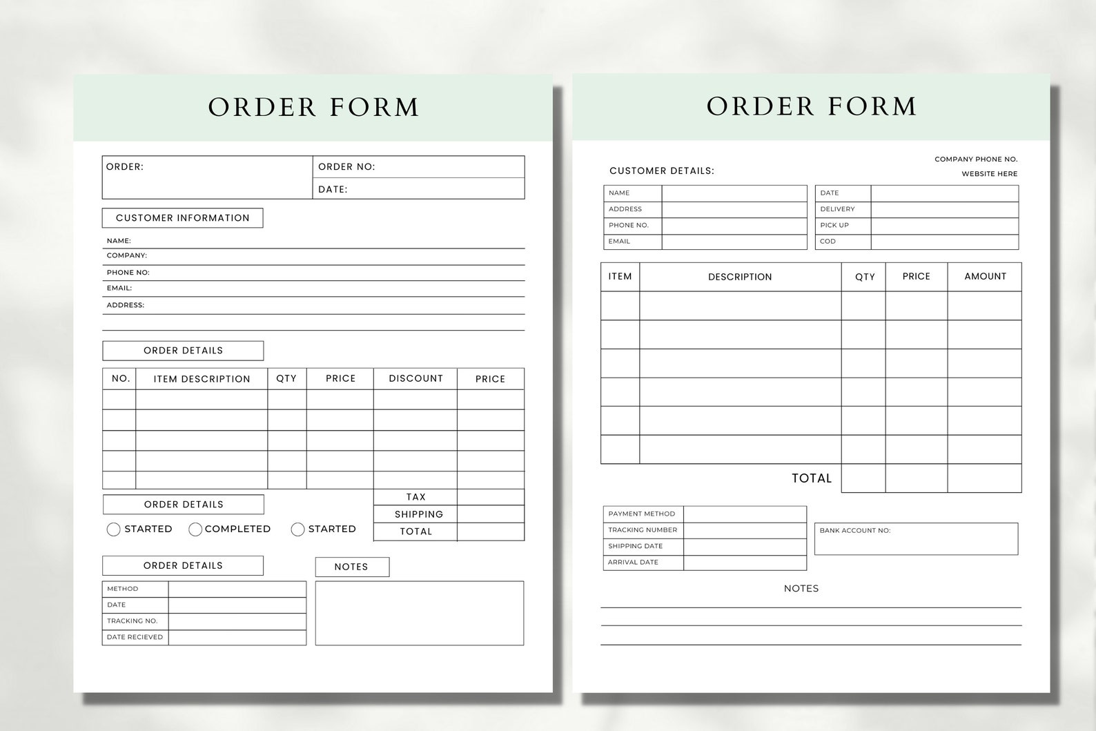 Order Form Template Simple Order Form Template Order Form Template ...