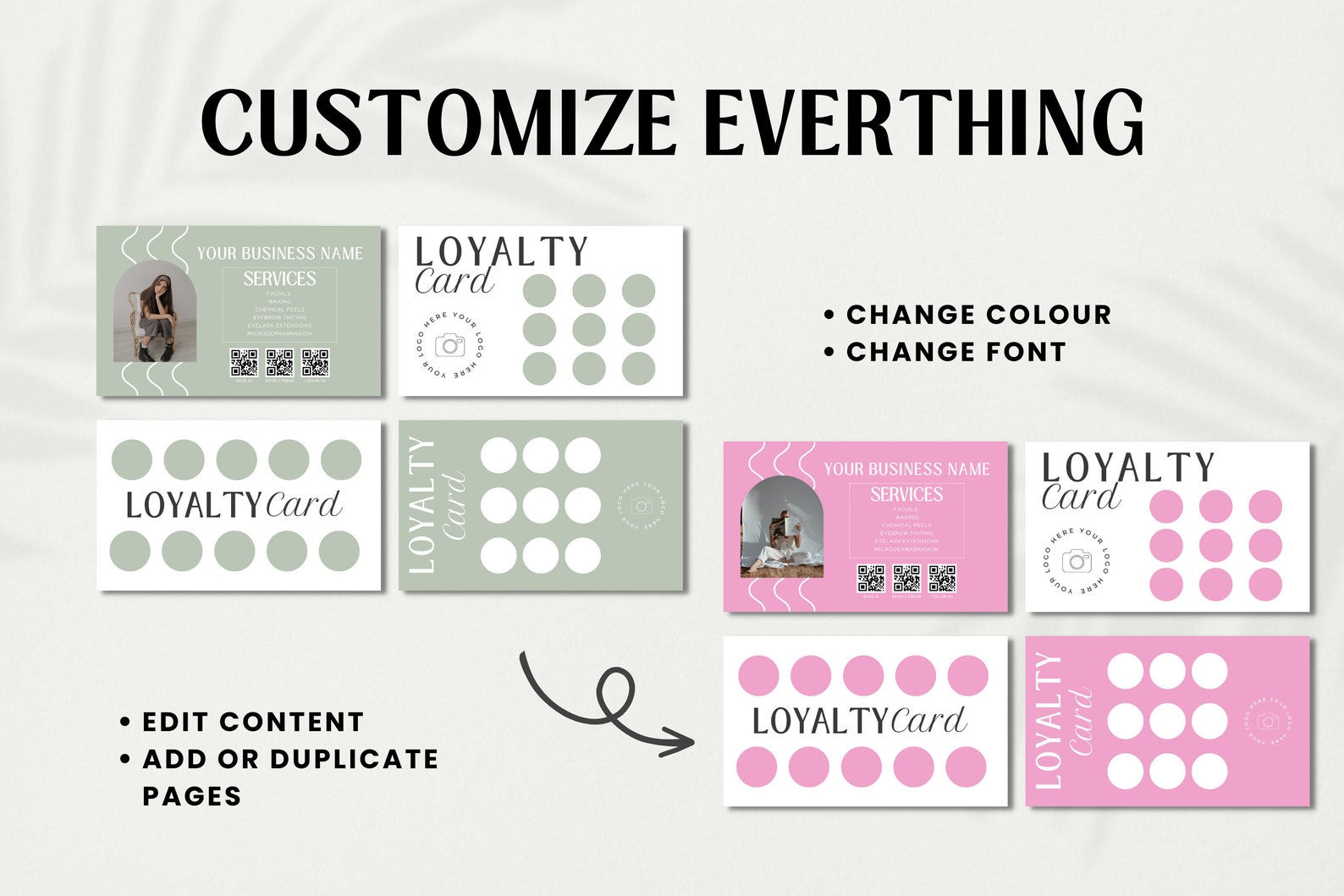 Loyalty Card Template Editable Loyalty Card Custom Loyalty - Etsy