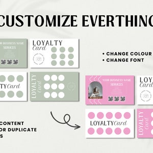 Loyalty Card Template Editable Loyalty Card Custom Loyalty Cards ...