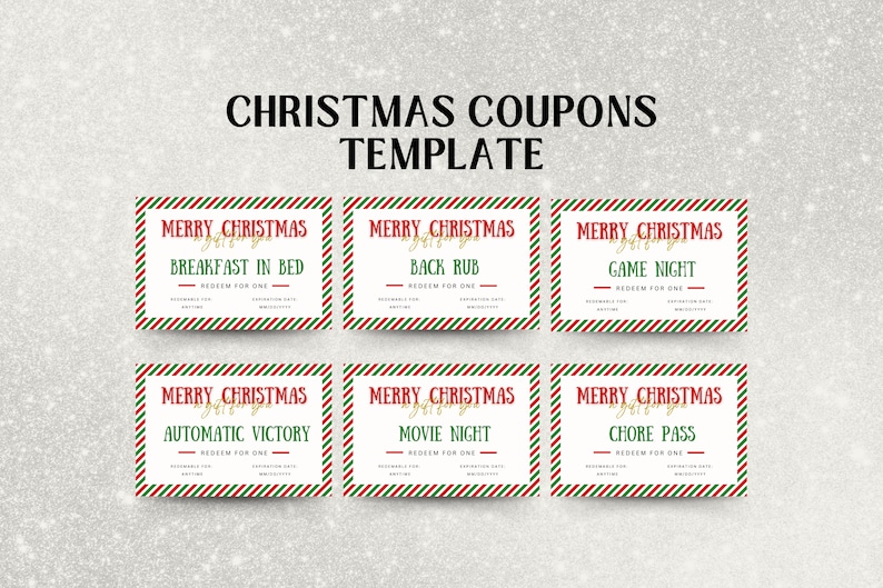 Christmas Coupons | Christmas Coupon Book | Christmas Printable Coupons ...