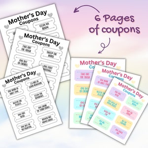 Mothers Day Printable Coloring Pages | Mothers Day Bundle Printable ...