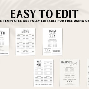 Canva Menu Template | Menus for Restaurant | Restaurant Menu Template ...