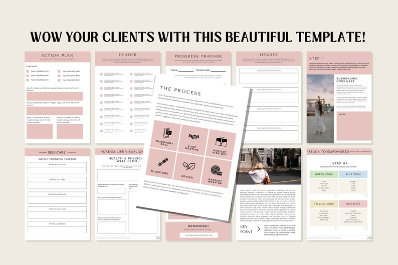 Coaching Template Canva | Canva Templates Coach | Workbook Canva ...