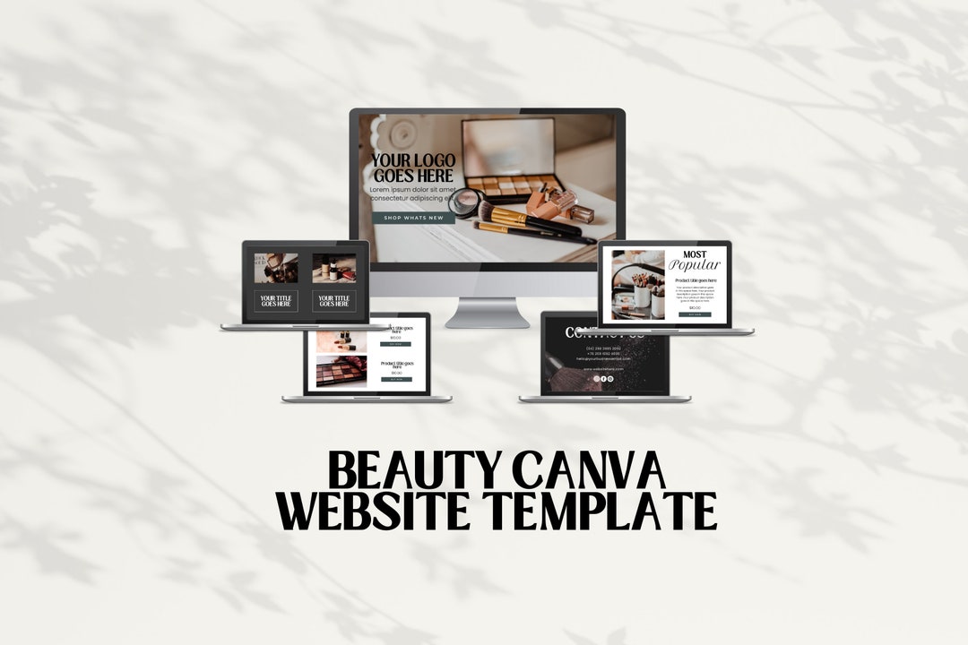 Beauty Website Template | Beauty Website Template Canva | Beauty Canva ...