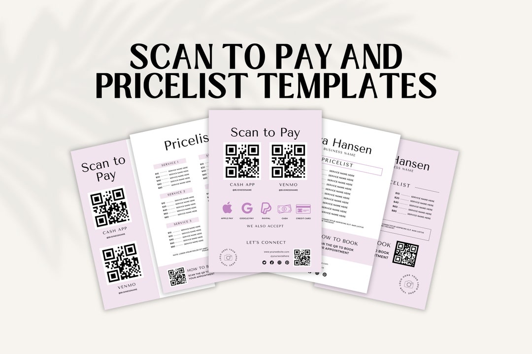 Scan to Pay Template | Scan to Pay Template Canva | Scan to Pay Canva ...