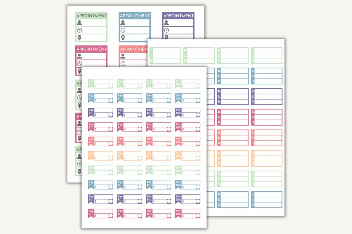 Planner Stickers Printable Planner Icon Stickers Printable Stickers ...