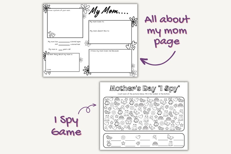 Mother's Day Activities Printables | Mother's Day Printable Activities ...