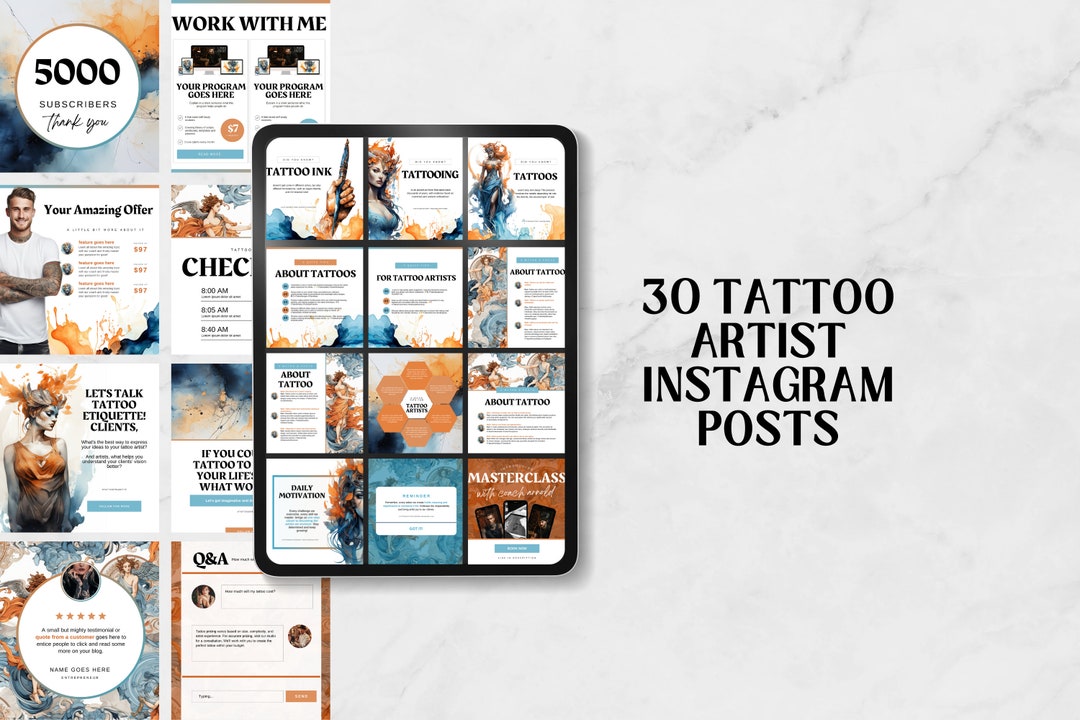 Tattoo Artist Instagram Template | Tattoo Instagram | Tattoo Artist ...