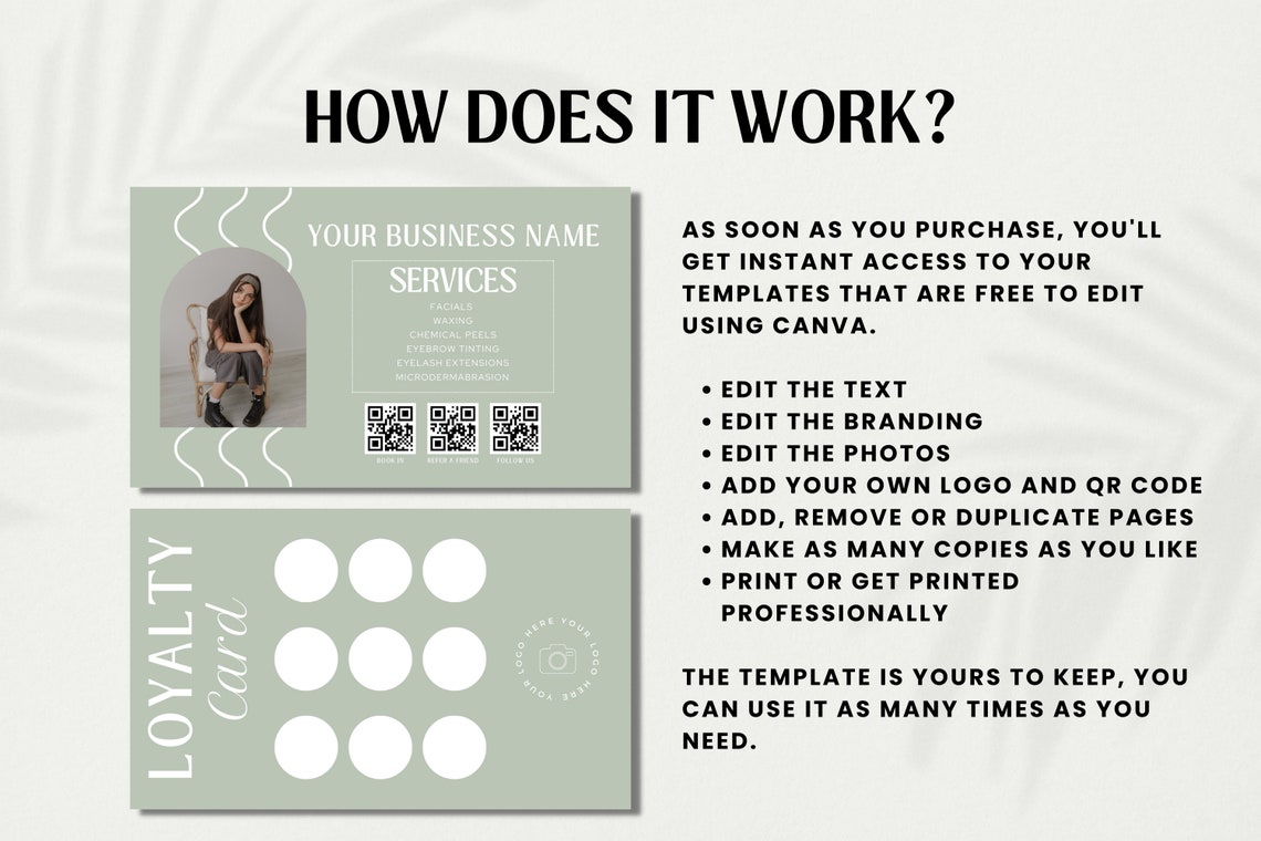 Loyalty Card Template Editable Loyalty Card Custom Loyalty Cards ...