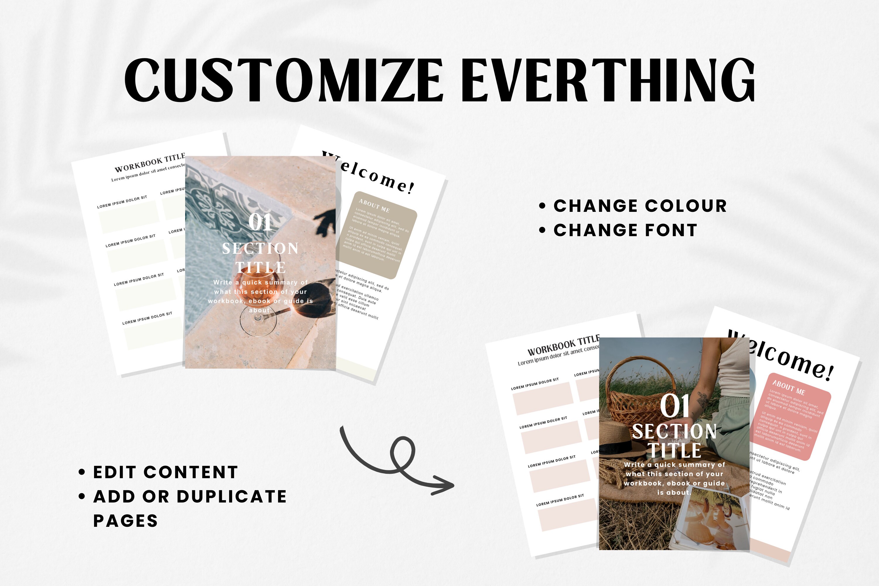 Course Templates Canva | Course Workbook Template | Online Course ...