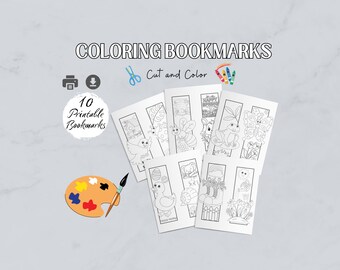 Printable Coloring Bookmarks Food Candy Sweet Treat Themed, Color Your ...
